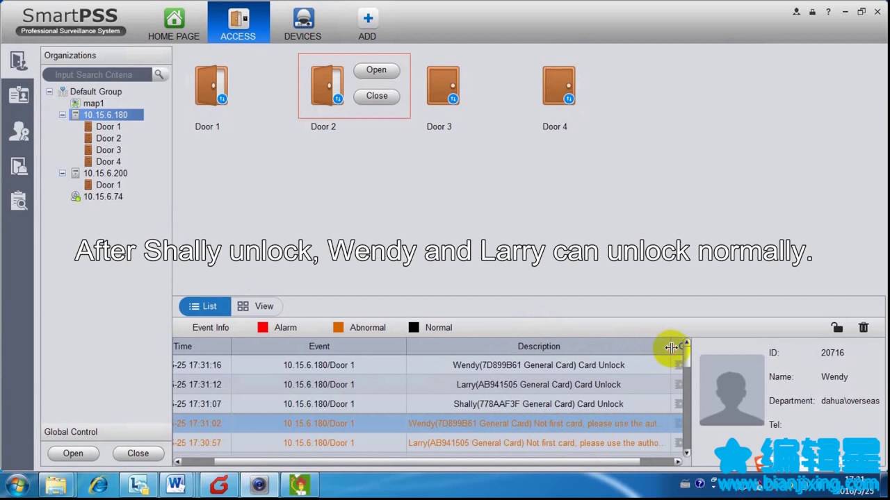 smartpss access control operation 5 30 - YouTube