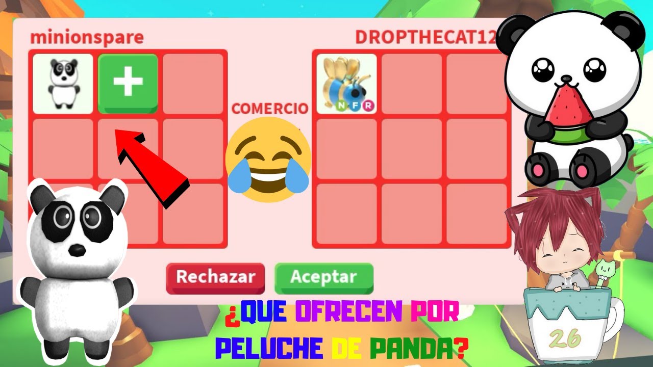 ¿QUE DAN POR PELUCHE DE PANDA?/panda plush/🐼🧸/ADOPT ME/TRADES/ROBLOX ...