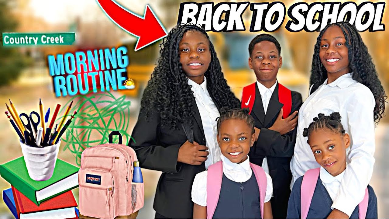 SIBLINGS BACK TO SCHOOL MORNING ROUTINE (First Day Back) - YouTube