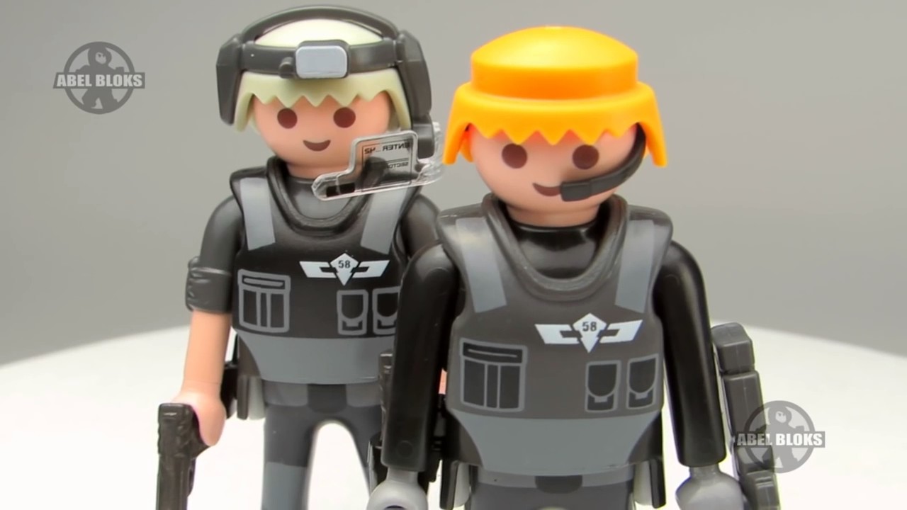 Figuras de Policias Playmobil (5565 Equipo SWAT) + Perro Policia ...