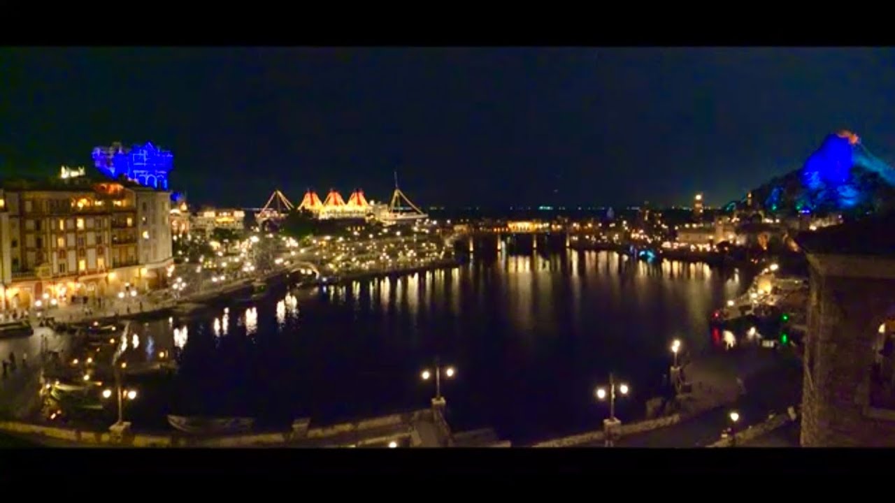 Tokyo DisneySEA Mediterranean Harbor BGM spring night day1 panoramic ...