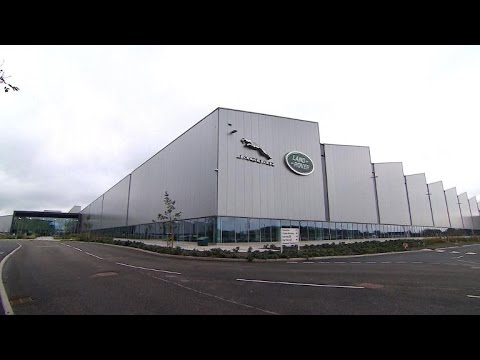Jaguar Land Rover opens $800 million factory in Britain - YouTube