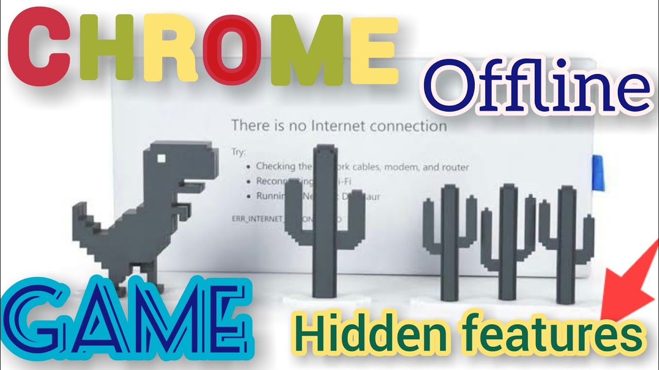 Chrome offline dinosaur game||Hidden features👾👾 - YouTube