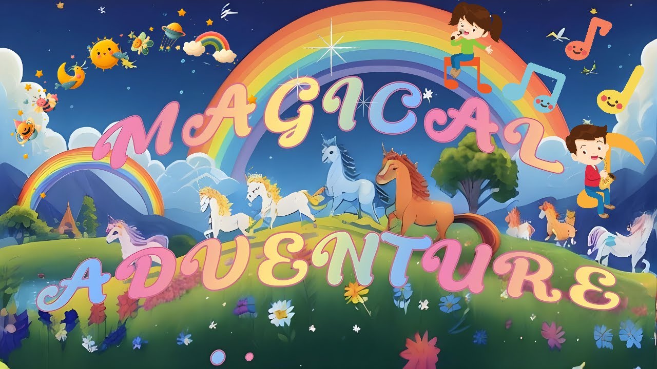 Magical Adventure: Colorful Unicorns & Rainbow Sky - Sing-Along Nursery ...