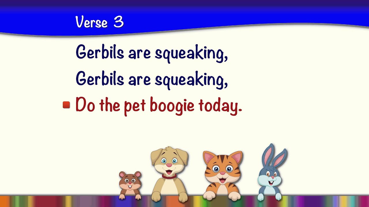 🐶 Song about pets for preschoolers | * Pet Boogie * | karaoke lyrics ...