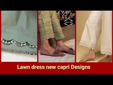 lawn /cotton capri designing ideas/eid dress designing - YouTube