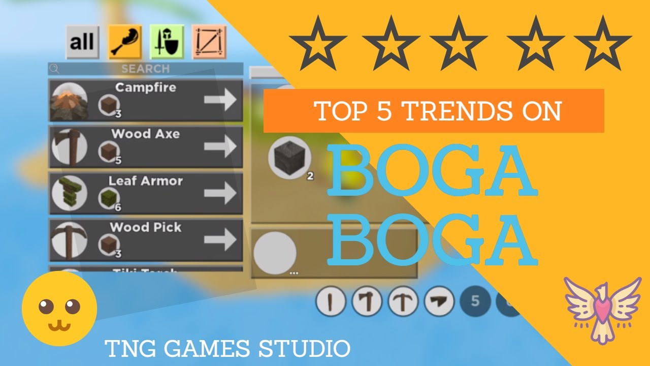 BOOGA BOOGA ROBLOX TOP 5 TRENDS OF Boga Boga Roblox Game - YouTube