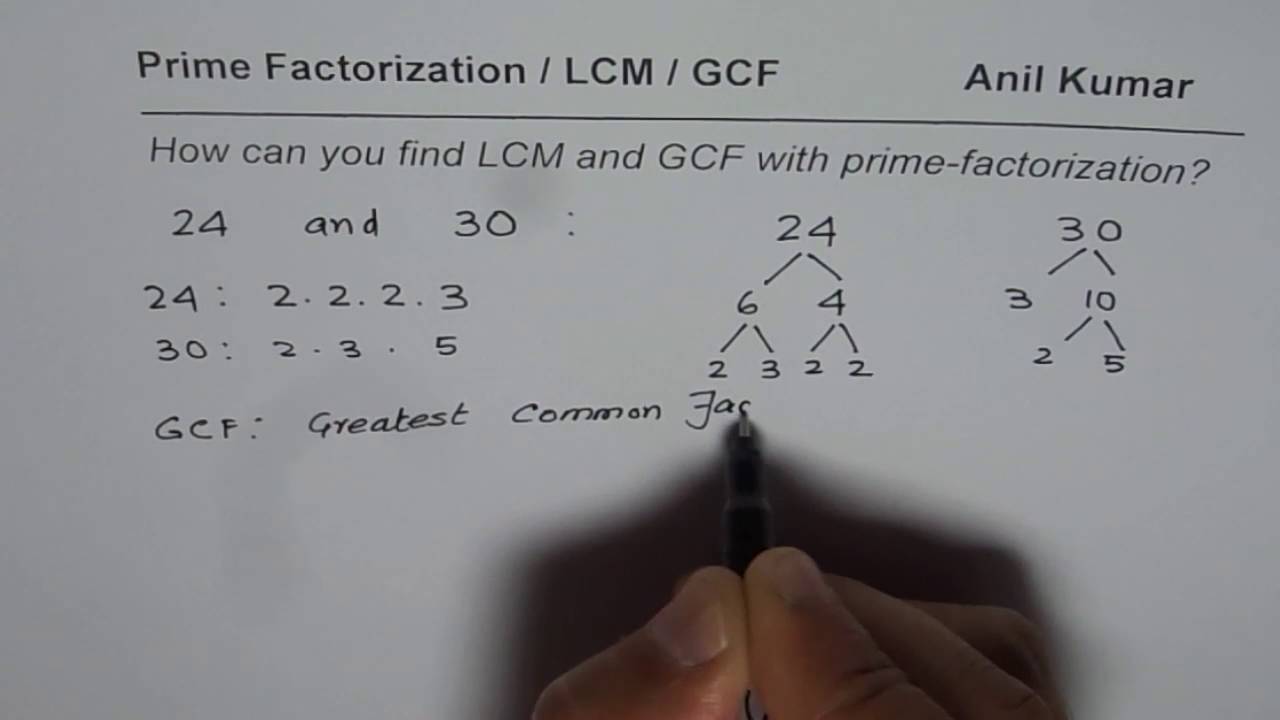 How to Find LCM GCF with Prime Factorization - YouTube