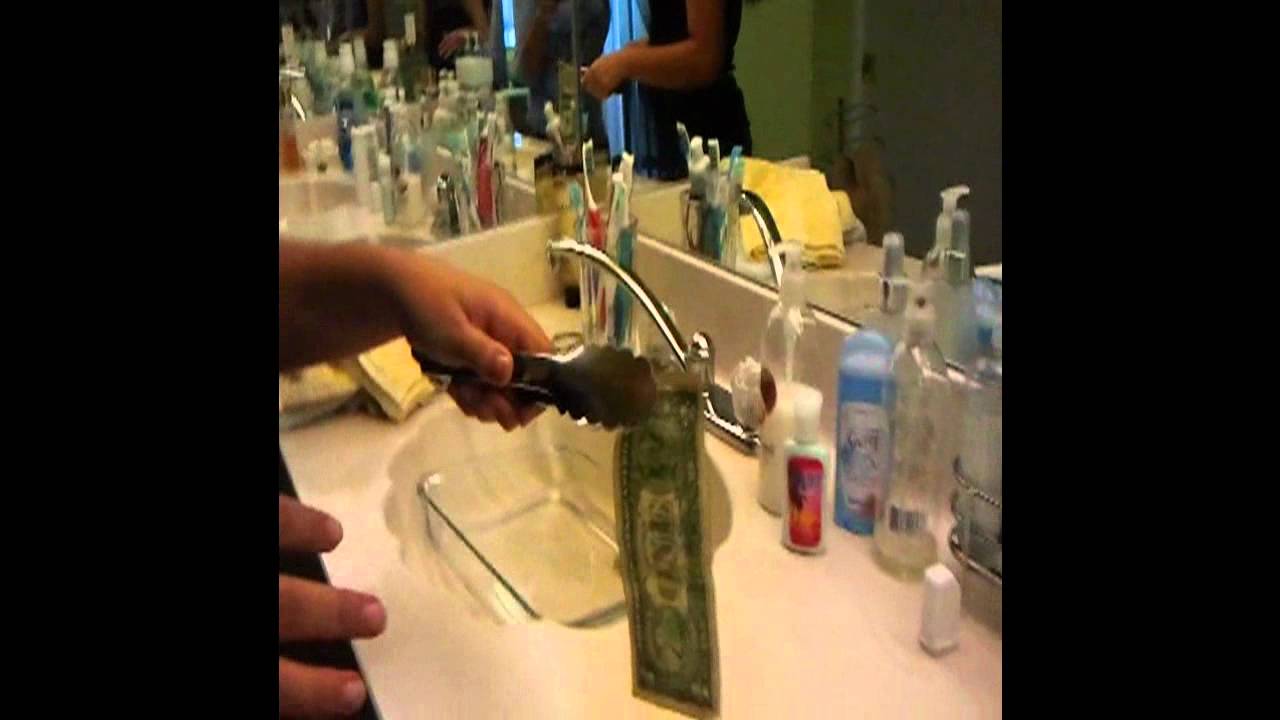 Burning Money, Science Project Fair. - YouTube