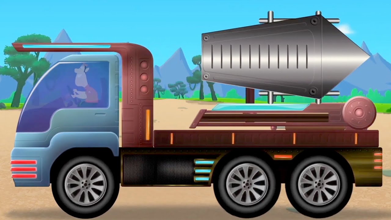 Tree Relocating Truck, Car Cartoon, Videos For Kids - YouTube