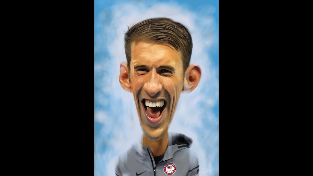 Michael Phelps Caricature by Rob Doyle - YouTube
