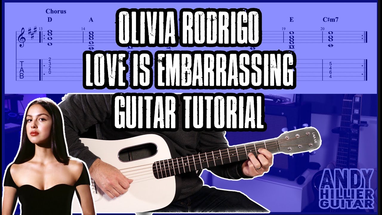 Olivia Rodrigo - love is embarrassing Guitar Tutorial Lesson - YouTube