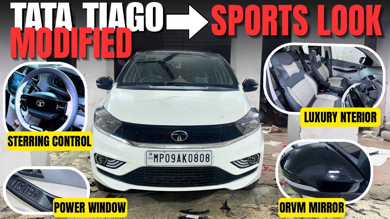 TATA TIAGO MODIFIED WITH PRICE🔥 Genuine power window & ORVM 🔥Tiago base ...