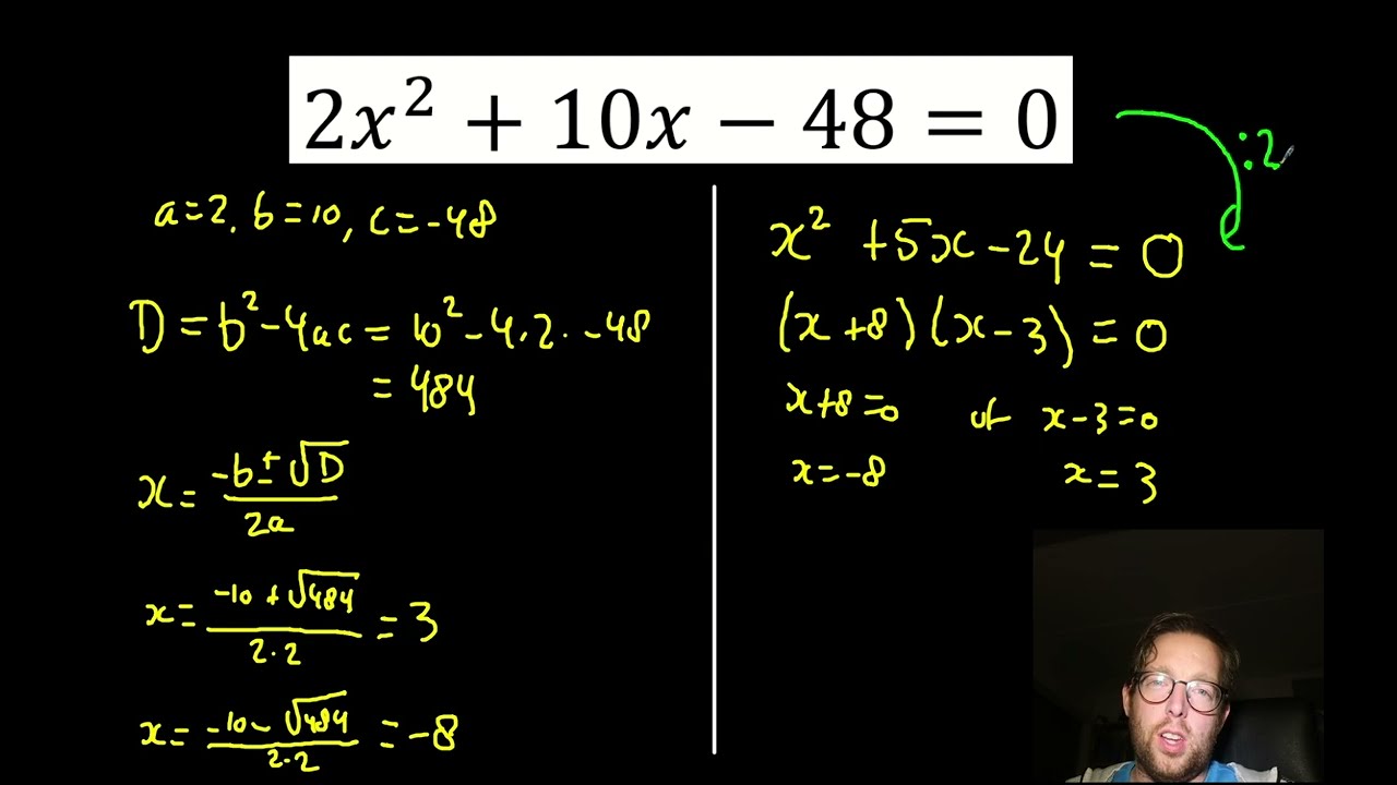 abc-formule of ontbinden in factoren - YouTube