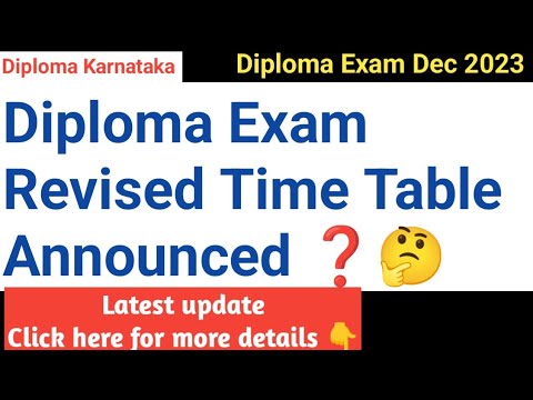 Diploma Exam Revised Time Table Update|Diploma Exam Dec 2023 update|# ...