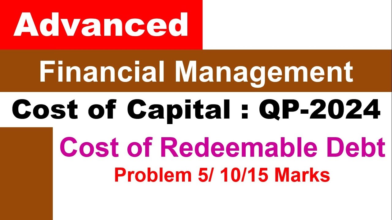 Cost of Redeemable Debt - Cost of Debenture with premium / discount ...