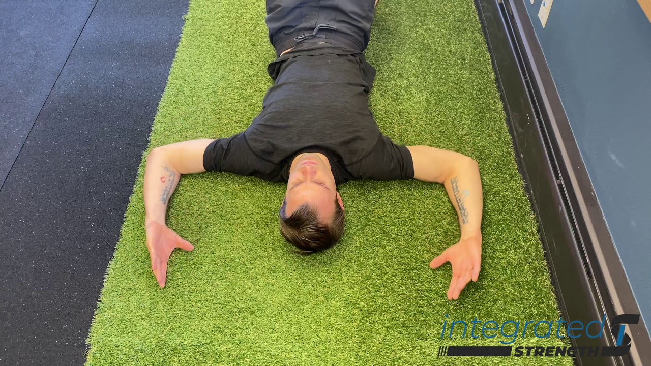 Supine Wall Slides - YouTube