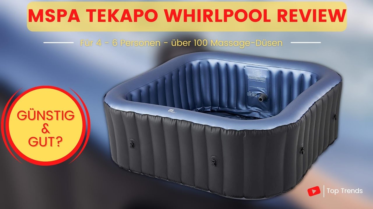 MSpa Tekapo 4 bis 6 Personen Whirlpool Review - Gut UND Günstig? - YouTube