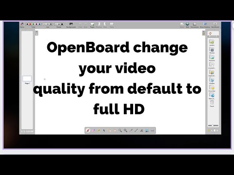 OpenBoard Improve podcast video quality from default to HD - YouTube