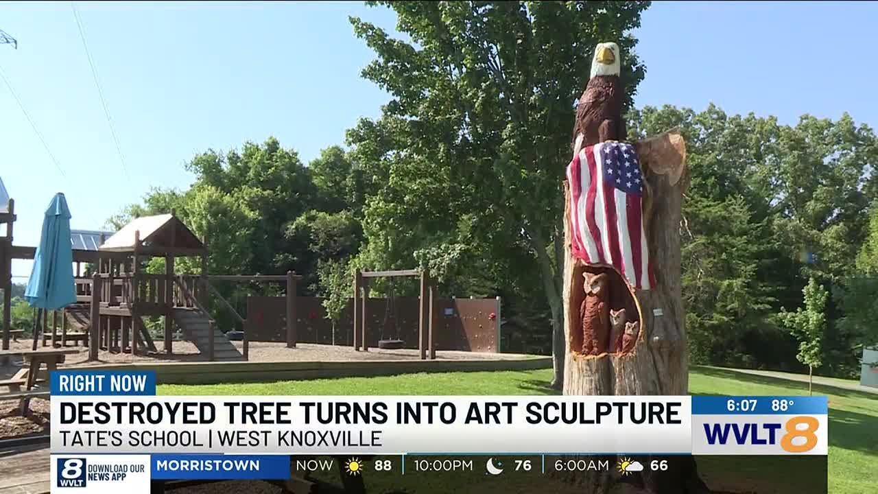 Tate’s School unveils campus icon in new form for Flag Day - YouTube