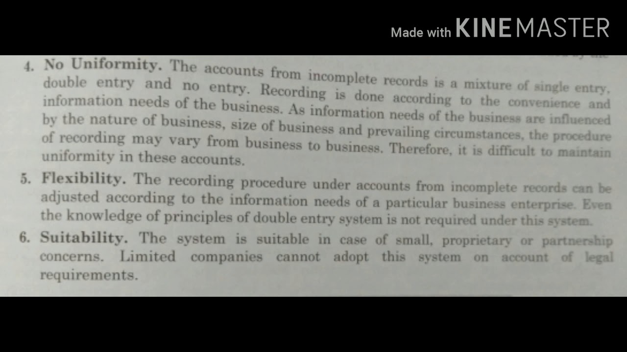 Accounts from incomplete records - Meaning, forms,features, uses ...