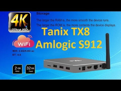 Tanix TX8 Amlogic S912 Octa Core. 2GB RAM 32GB ROM TV Box - YouTube