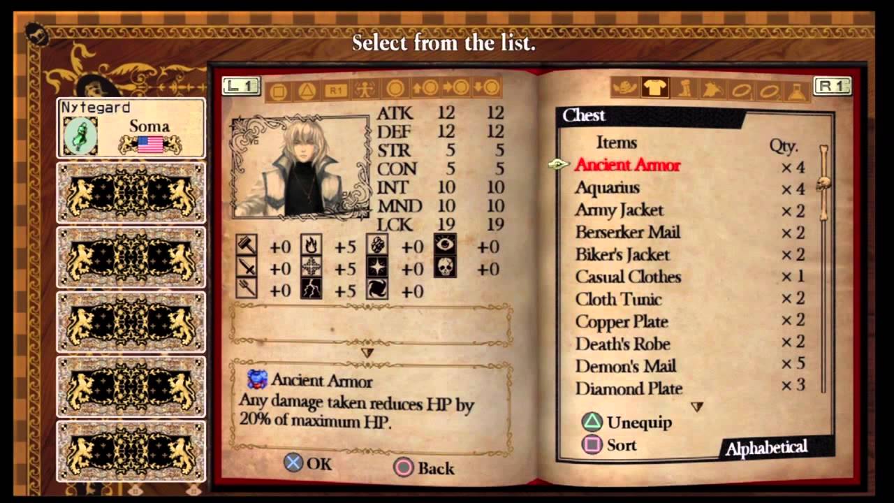 Castlevania: Harmony of Despair - Menu Font - forum | dafont.com