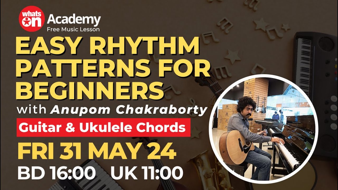 Easy Rhythm Patterns for Beginners #WhatsOnMusicAcademy #guitarlessons ...