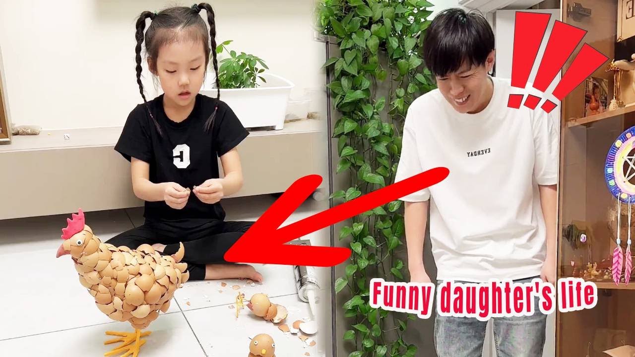 The eggshell never thought that one day it could turn back into a chicken#funny#cute - YouTube