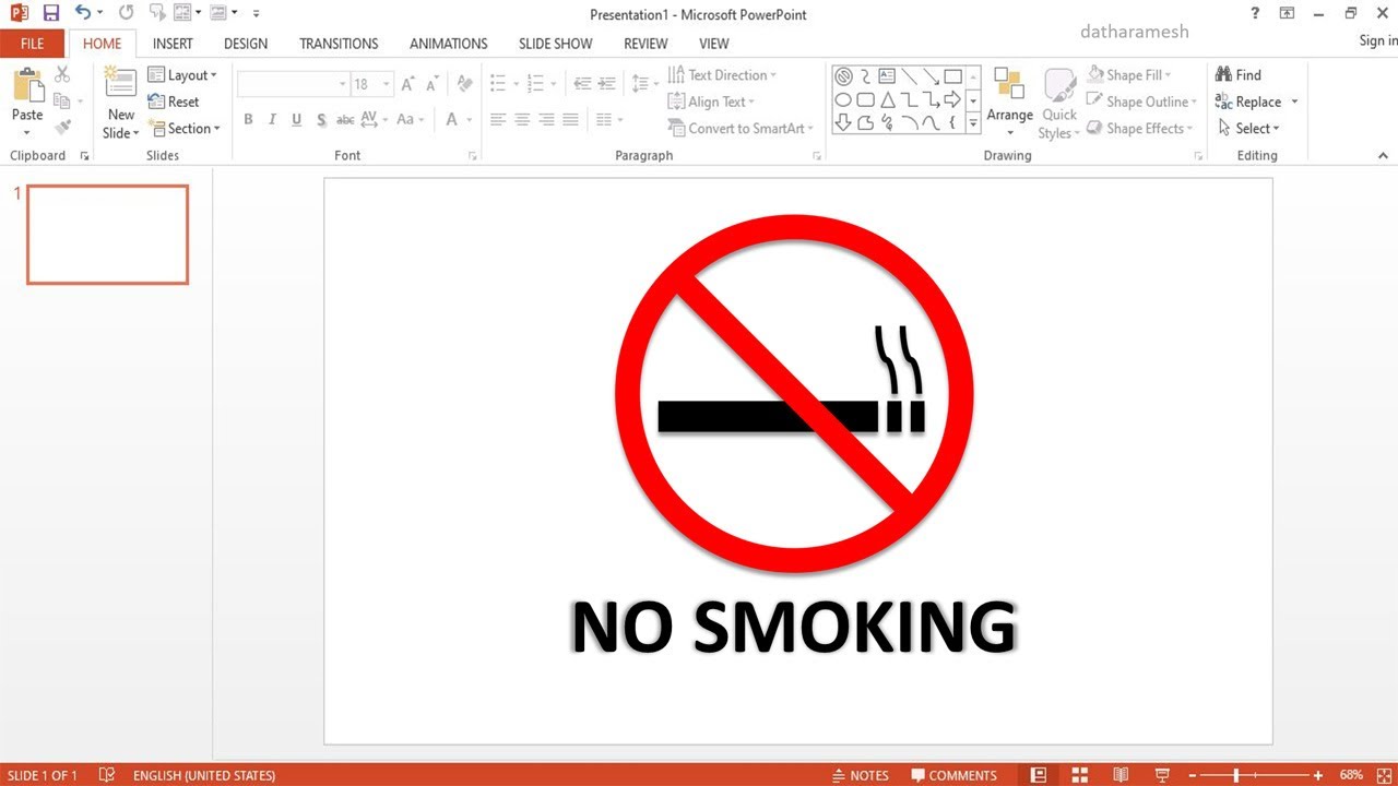 No Smoking 08 Powerpoint Template Quit Smoking PowerPoint Templates