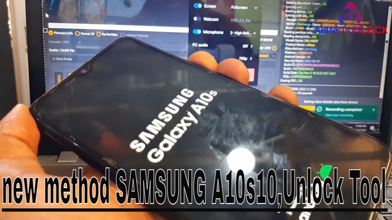 SAMSUNG A10s (SM-A107F) FRP Unlock Android 10,11 Unlock Tool - YouTube