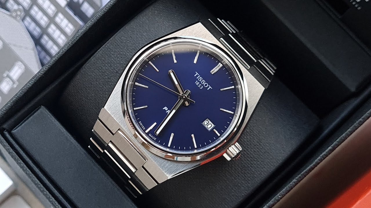 Review Tissot PRX 35mm Quartz Movement Blue Dial - YouTube