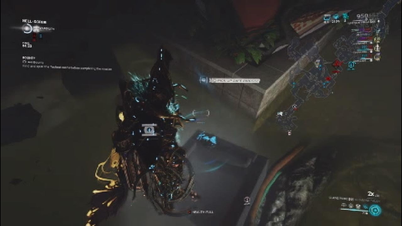 Warframe: Find and open Techrot cache before completing mission - YouTube