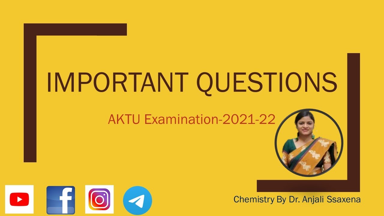Important questions |Engineering chemistry examination| AKTU ...