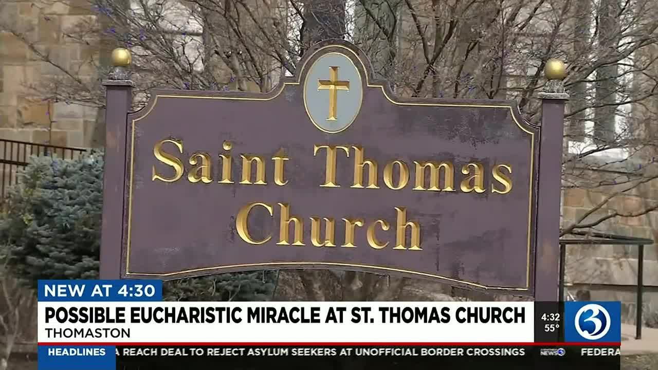 Possible Eucharistic miracle at St. Thomas Church in Thomaston - YouTube