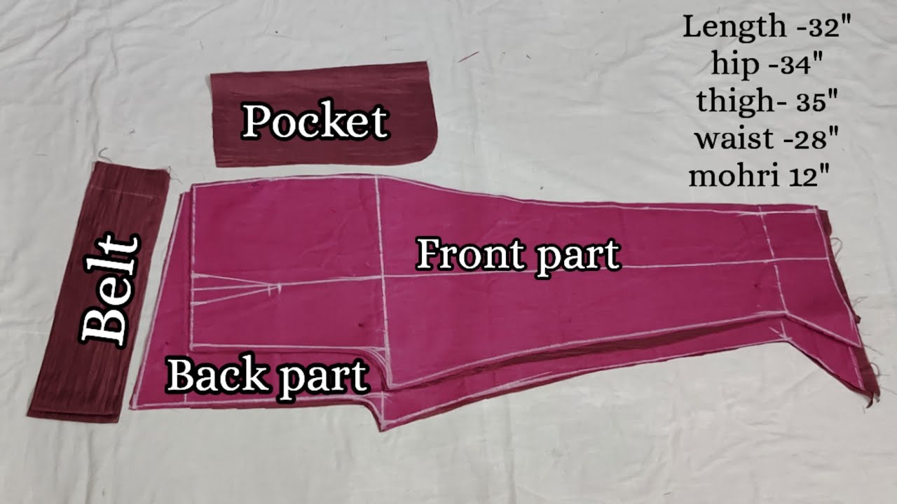 Lining pant Cutting with side pocket //women's trouser cutting and stitching With important tips ...