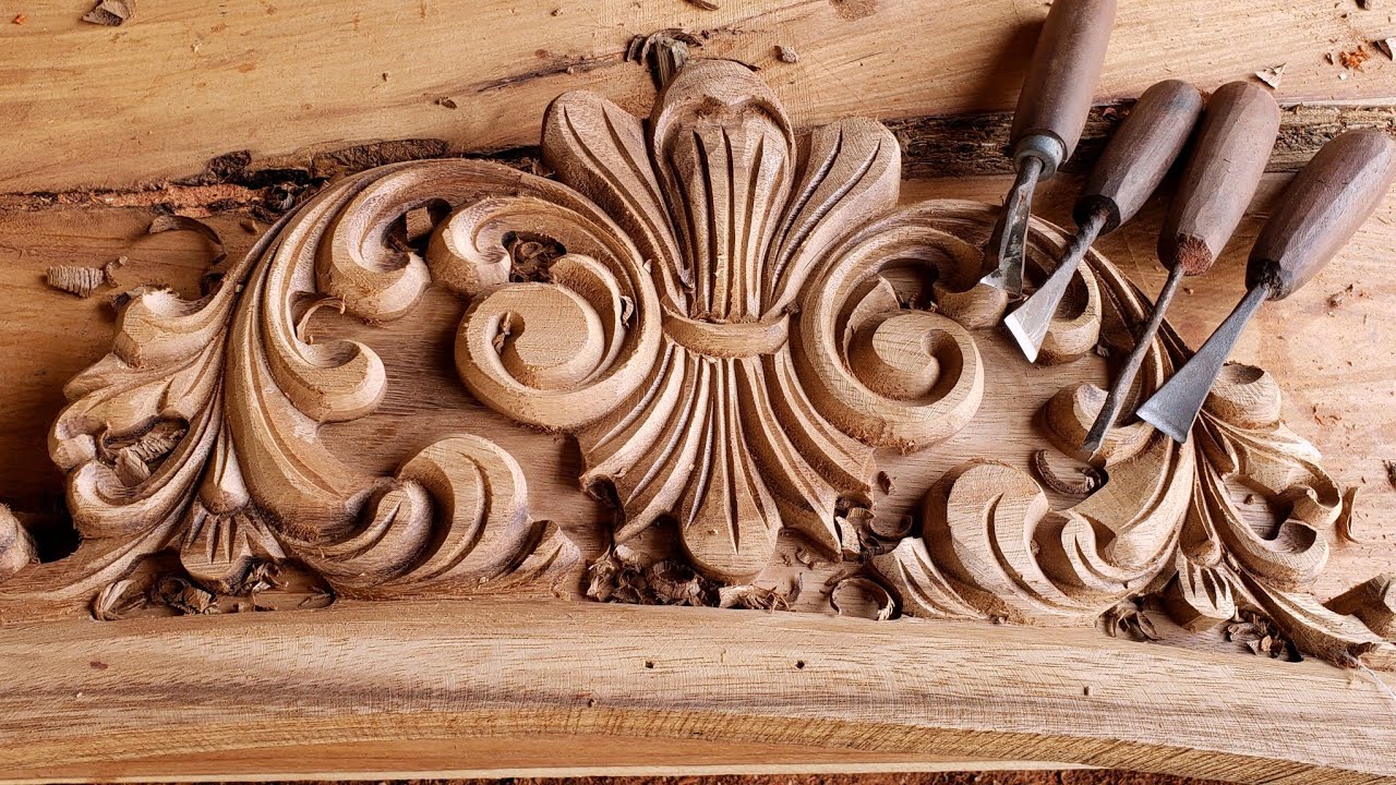 How to carve wood in Cambodia. - YouTube