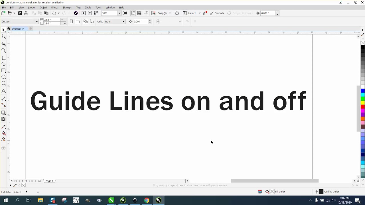 Corel Draw Tips & Tricks Hide Guide Lines and turn them on and off PART ...