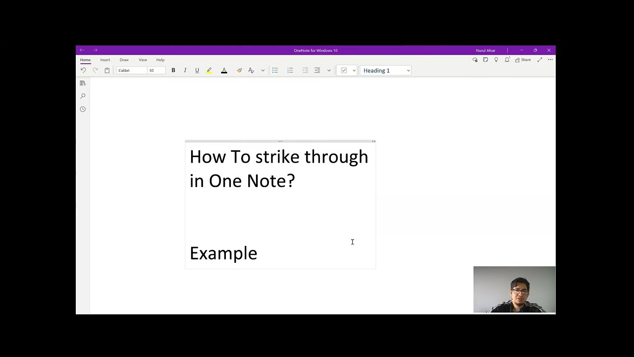 How to Strike Through in One Note? - #techtips #techadvice - YouTube