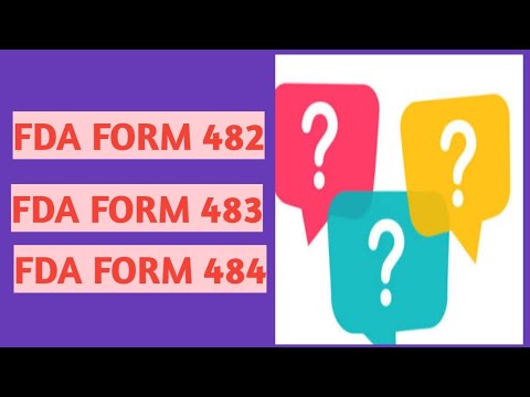 FDA Form No.482, 483 and 484 - YouTube