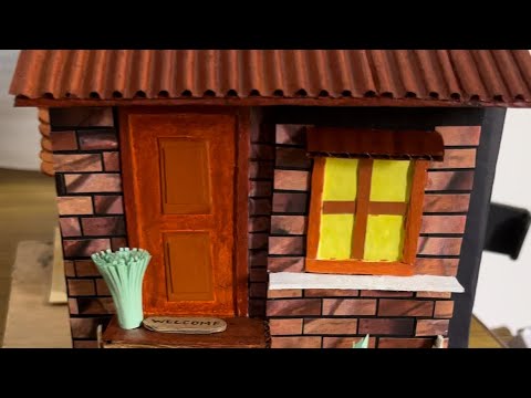 A beautiful cardboard house for home decor| DIY Cardboard House - YouTube