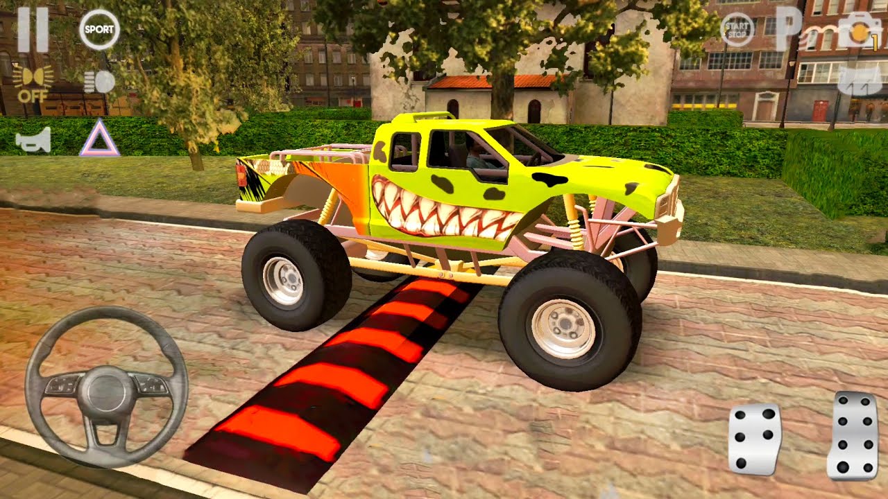 Monster Pickup Truck Drive In City - Driving School Simulator #27 ...