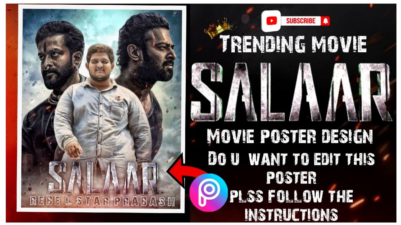 Salaar Movie 💥poster design in PicsArt | Salaar Movie Flex Banner ...
