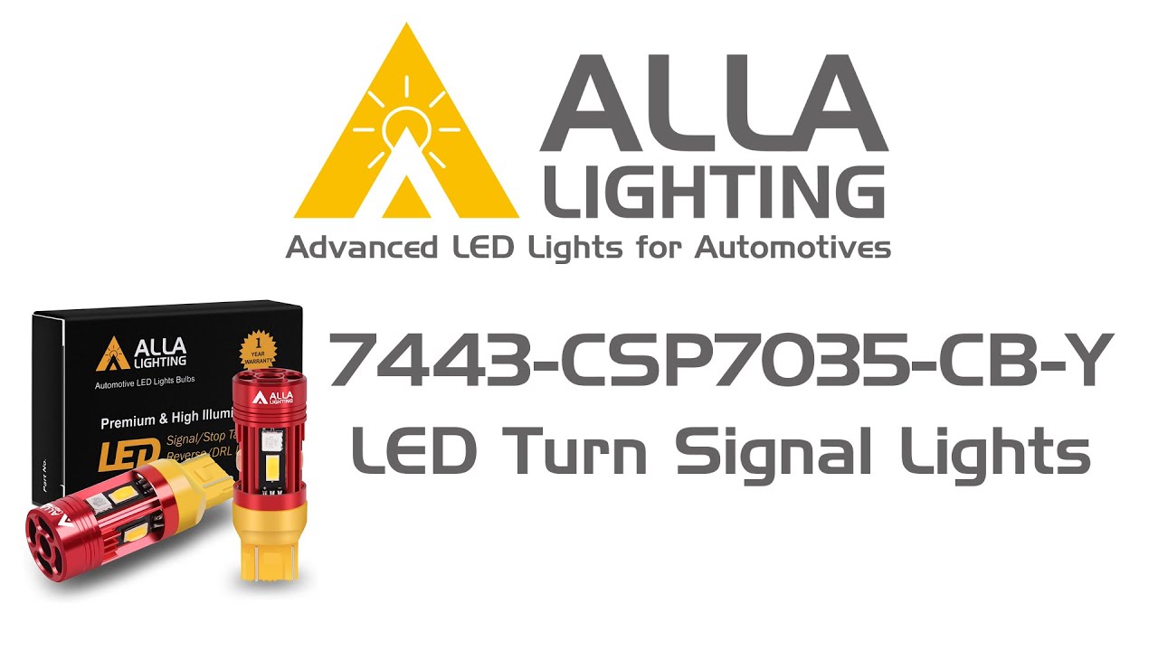CAN Bus T20 7440 7443 LED Bulbs Amber Yellow Turn Signal Lights 7444NA ...
