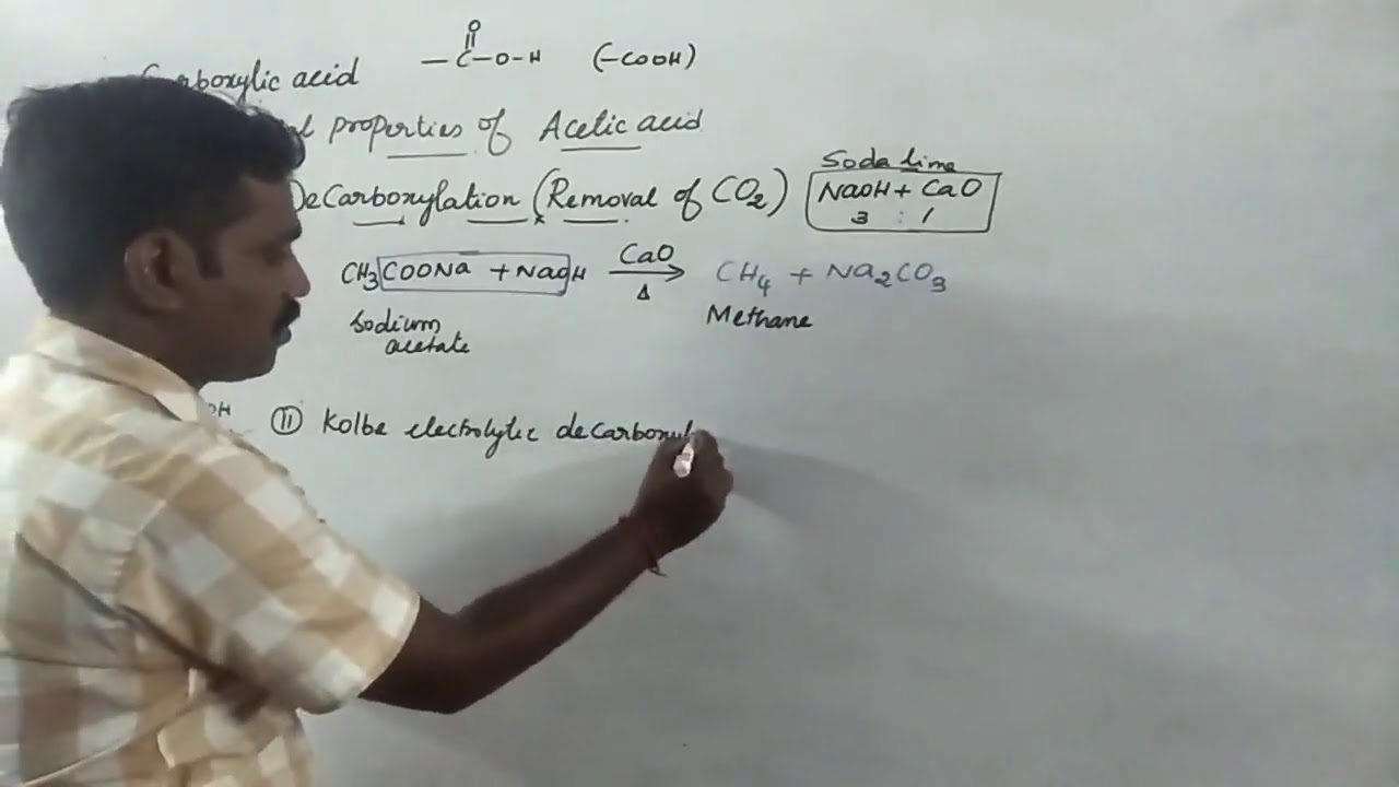 chemistry class 12 KOLBE Decarboxylation - chemical properties of ...