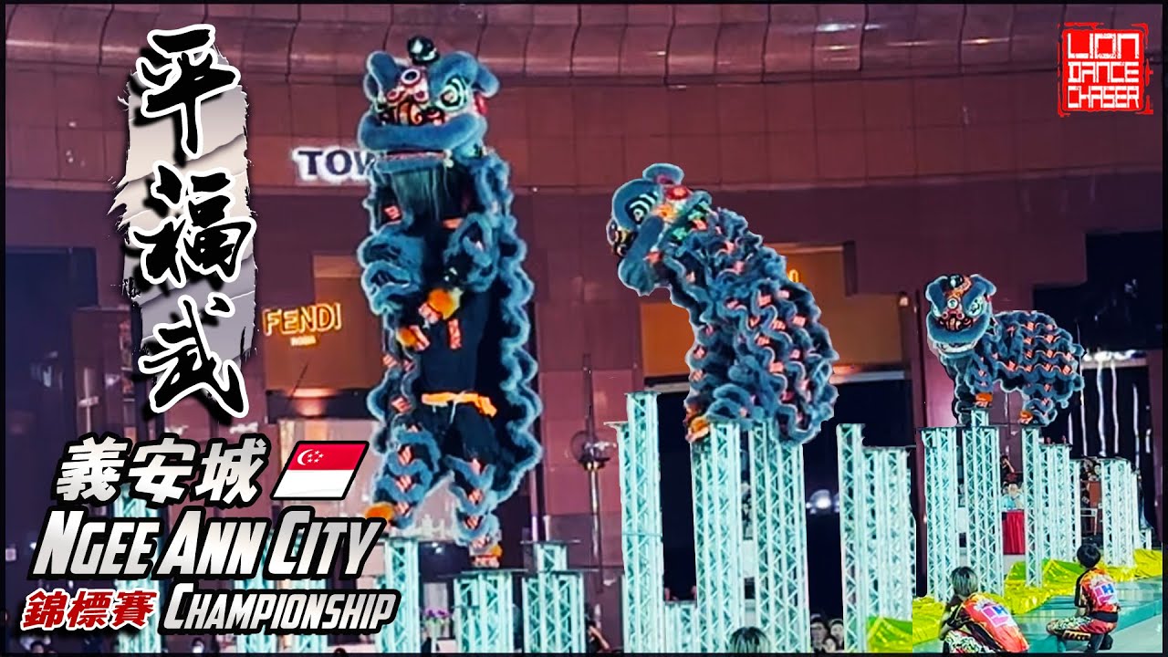 Ping Fu Wu 平福武 - Ngee Ann City Acrobatic Lion Dance Championship - YouTube