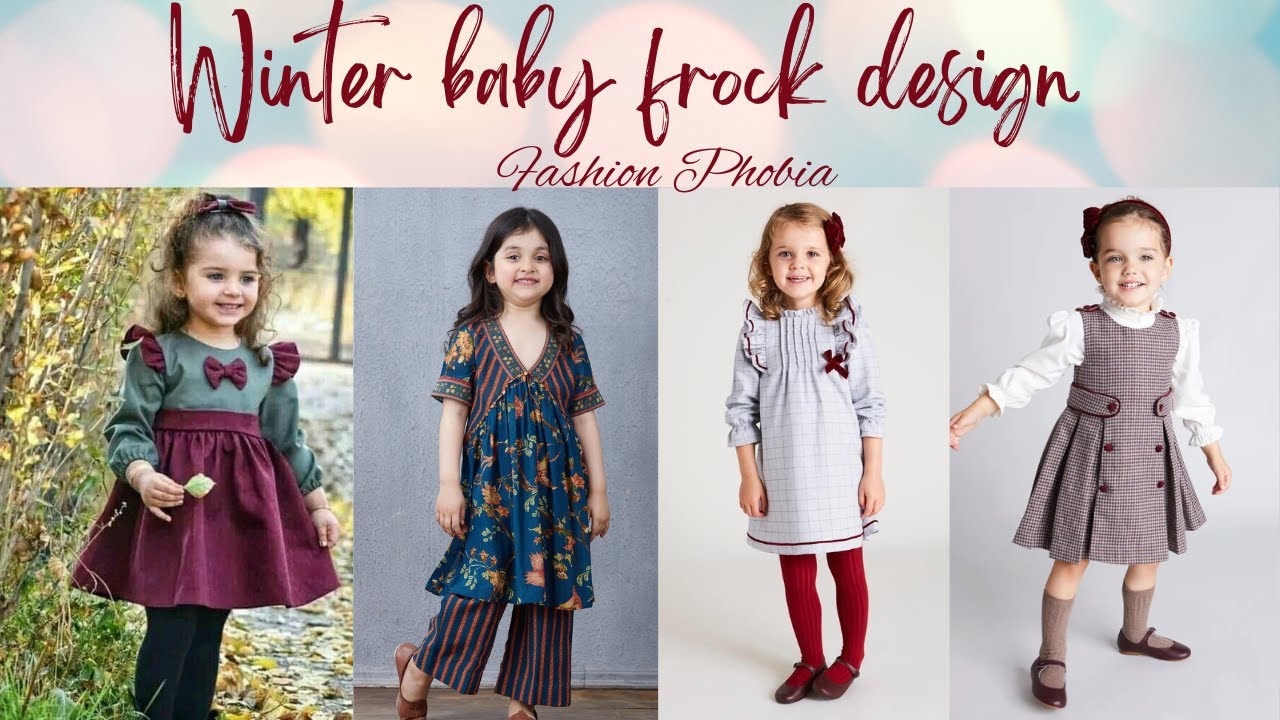 Winter baby frock design || Cute frocks for girls || Amazing baby frock ...