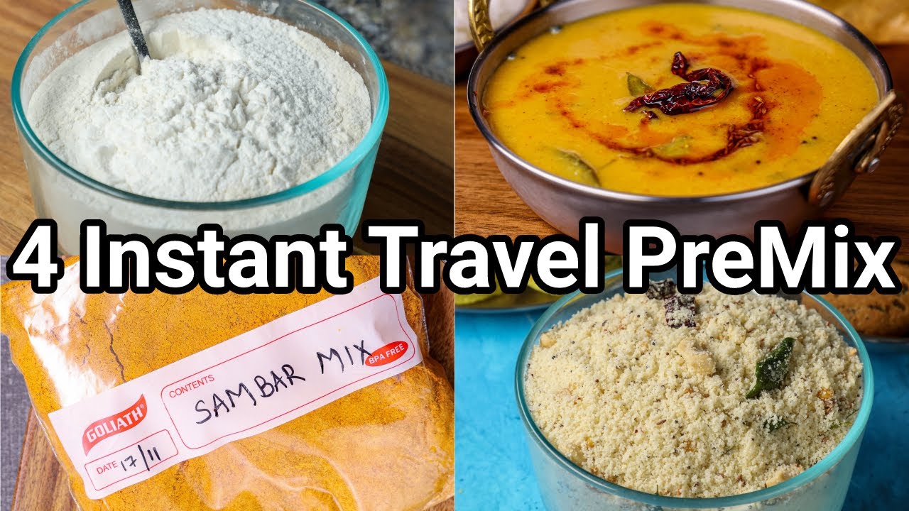 4 Instant Travel Premix Recipes for Complete Meal | Homemade Ready 2 ...