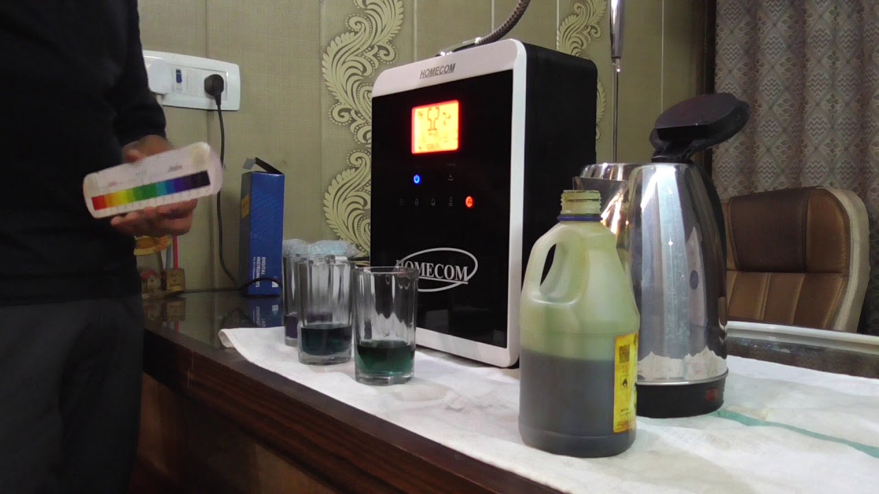 Homecom Water Ionizer pH Test - YouTube