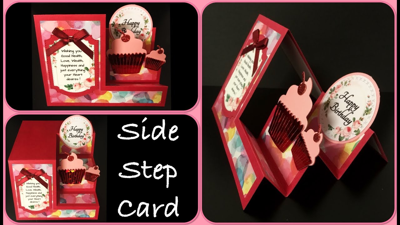 DIY SIDE STEP CARD (Happy Birthday) - YouTube